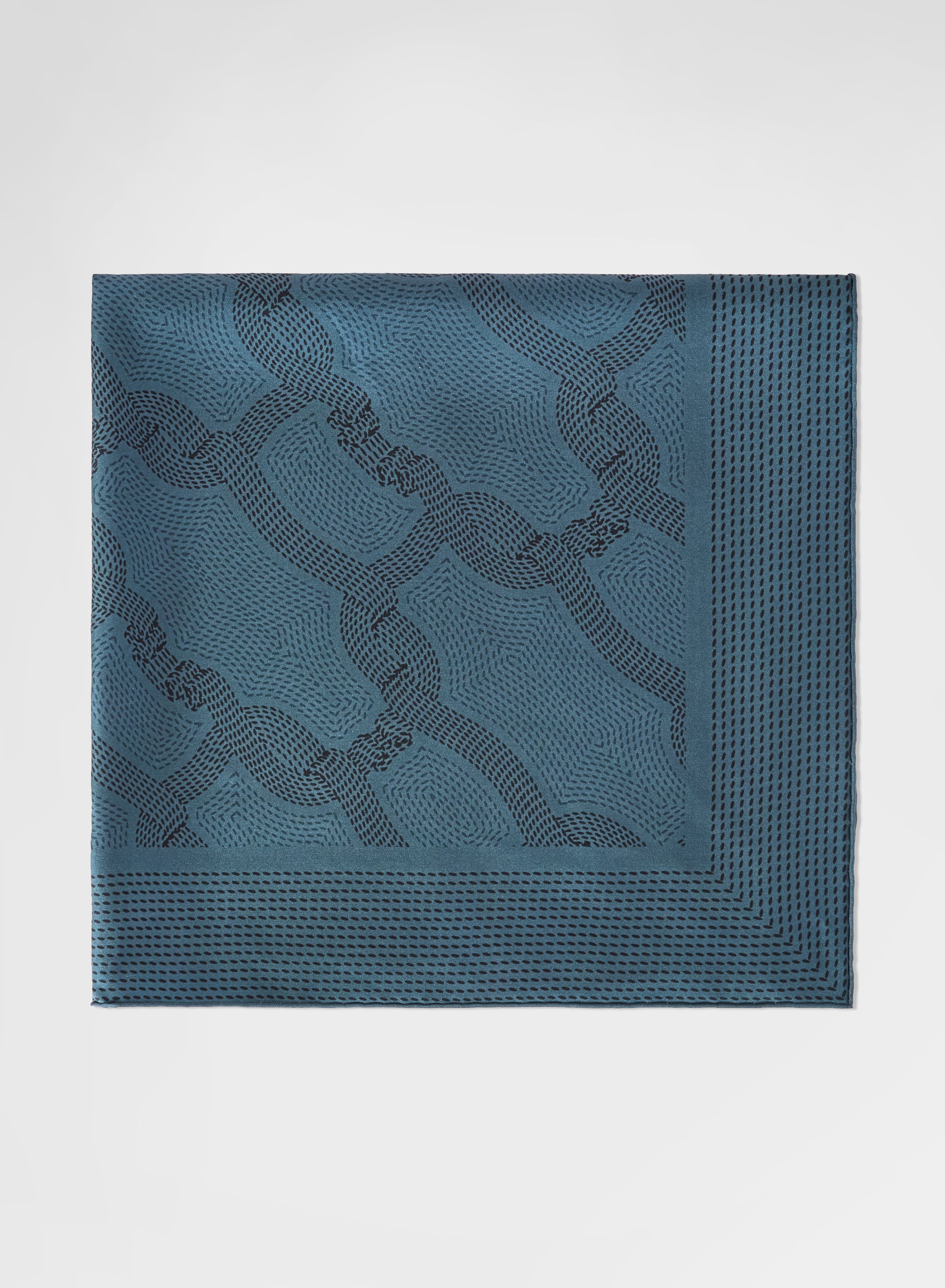 CHAIN PRINT SCARF PETROL